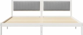 Rám postele Světle šedá 200 x 200 cm Masivní borové dřevo 3394242