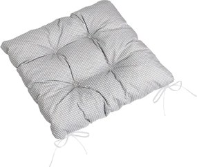 Bellatex Sedák Adéla prošívaný 40x40 cm Kostička Šedá,Bílá