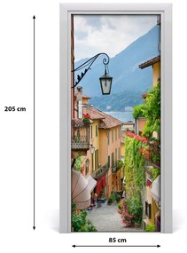 Fototapeta samolepící na dveře italské uličky 85x205 cm
