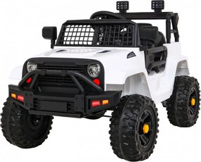 Ramiz Autíčko Jeep Dark Night na baterie pro děti bílé + pomalý start + EVA kola + LED audio