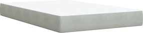 Box spring postel s matrací světle šedá 120 x 200 cm samet 3286282