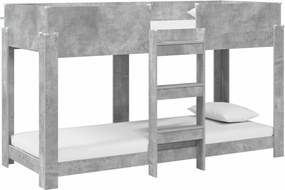 Patrová postel pro děti Betonově šedá 75 x 190 cm 3410542