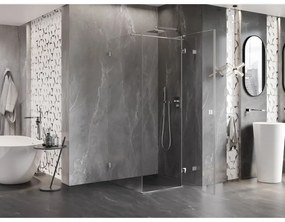 Mexen Lunar T, sklopný sprchový kout pravý 110 x 110 cm, 8mm čiré sklo, chromový profil, 834T-110-110-01-00-P