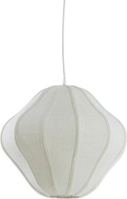 Krémové závěsné svítidlo s textilním stínidlem ø 10 cm Sukau – Light & Living