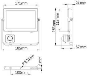 Philips - LED Venkovní reflektor se senzorem PROJECTLINE LED/30W/230V IP65 4000K