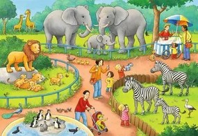 Ravensburger Den v zoo / 2 x 24 dílků / od 4 let