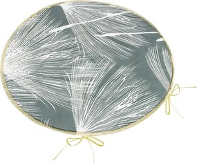 Bellatex Sedák Adéla kulatý hladký průměr 40 cm Chmýří Šedá,Bílá