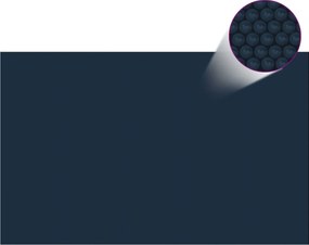 vidaXL Plovoucí PE solární plachta na bazén 800 x 500 cm [90341] Barva: Černo-modrá