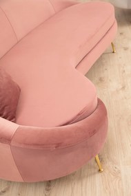 Hanah Home Třímístná pohovka ESES s opěradlem vlevo růžová 560ARE1350