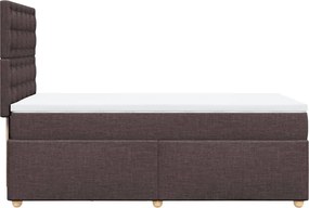 Box spring postel s matrací tmavě hnědá 80x200 cm textil 3291124