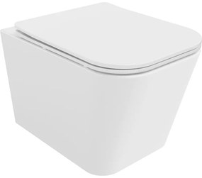 Mexen Teo WC mísa Rimless s pomalu klesající deskou slim, duroplast, bílý lesk - 30850600