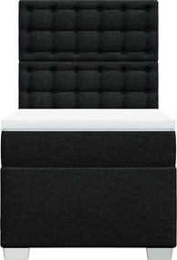 Box spring postel s matrací černá 100 x 200 cm textil 3290415