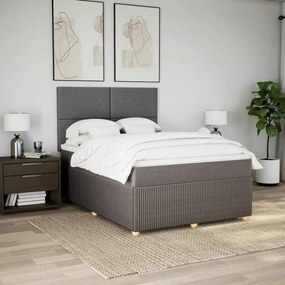 Box spring postel s matrací taupe 140x200 cm textil 3294376