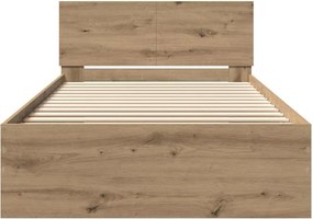 Rám postele s čelem s čelo Dub artisan 203 x 104 x 70 cm 3376051