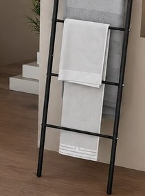 věšák, žebřík na šaty, kov, 169x41 cm, černá, Dekorino TK20260005