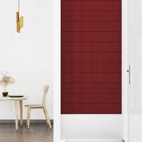Nástěnné panely 12 ks vínové 90 x 15 cm textil 1,62 m² - Default Title