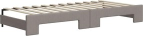 Válenda s přistýlkou a matracemi taupe 80 x 200 cm textil 3197204