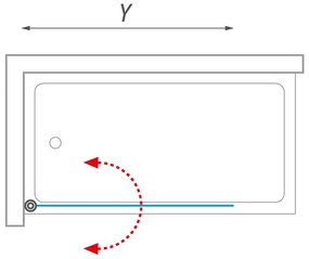 Vanová zástěna oboustranně otevíratelná SCREEN 1300 mm 750 Potisk S 1300 × 750 Bílý SCREEN - SANIPRO 4000222