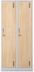 Zaměstnanecká skříňka čtyřkomorová šedá/dub sonoma, 800x1800x500 mm: KACPER Eco Design