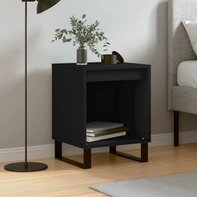 Noční stolek černá 40x35x50 cm kompozitní dřevo