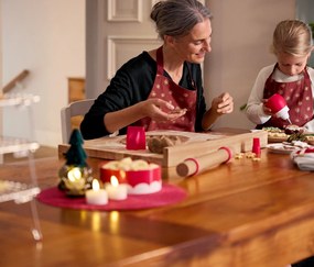 Tchibo - Zdobicí láhev 2 v 1 - barva: červená