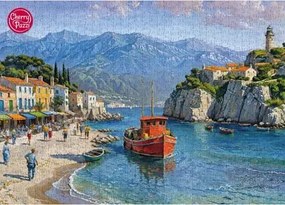 CHERRY PAZZI Puzzle Vesnička u moře / 1000 dílků / 70 x 50 cm