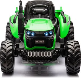 LEAN CARS Akumulátorový traktor HC-306 s přívěsem, světle zelený, 24 V