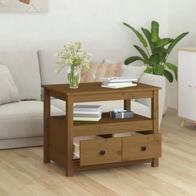 vidaXL Konferenční stolek 71 x 49 x 55 cm masivní borové dřevo [820939] Barva: medová hnědá