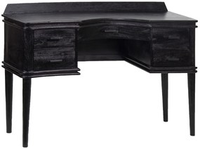 Hoorns Černý akátový psací stůl Libie 120 x 40 cm