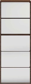 Botník se zrcadlem 5patrový hnědý dub 63 x 17 x 169,5 cm 3228285