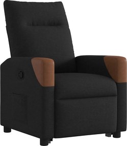 Zvedací polohovací křeslo černé textil 3324008