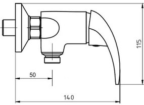 Novaservis Metalia 55 Baterie sprchová, komplet 55061,0