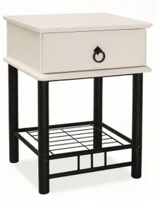 Noční stolek K205 černo-bílý 0