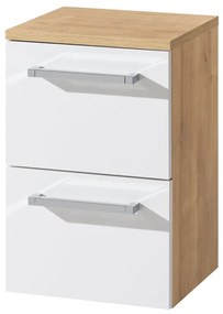 Mereo Mereo, Bino koupelnová skříňka 50 cm, spodní, bílá, dub, CN674