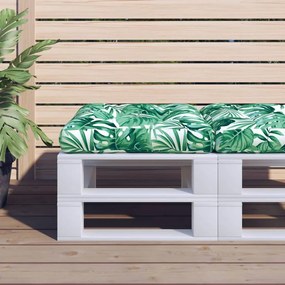 Poduška Na Palety Vzor Listů 60 X 61,5 X 10 Cm Textil