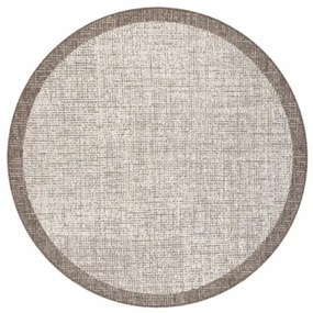 Koberec SIZAL FLOORLUX kruh 20401 Ramka šampan/taupe