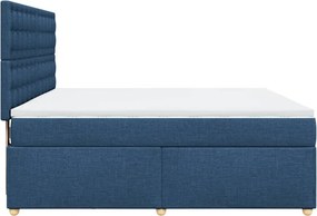 Box spring postel s matrací modrá 180x200 cm textil 3291379