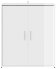 Botník bílý s vysokým leskem 60 x 35 x 70 cm dřevotříska - Default Title