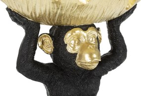 Dekorativní soška Monkey černo-žlatá