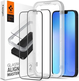 Spigen tR Align Master tvrzené sklo 2ks iPhone 17e/16e/14/13 Pro/13 černé