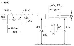 Villeroy & Boch 43234001 - Závěsné umyvadlo MEMENTO 40x26 cm keramika/bílá