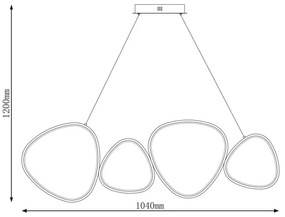 LED Lustr na lanku PETRA LED/48W/230V 4000K černá