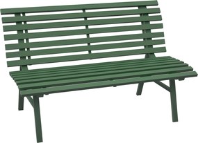Outsunny 2-místná zahradní lavička z hliníku, povětrnostně odolná lavička, UV-odolný zahradní nábytek s latkovým designem, parková lavička s nosností