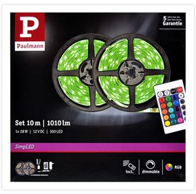 Paulmann | Paulmann 78980 - LED RGB/28W Stmívatelný pásek SIMPLED 10m 230V + DO | W1630