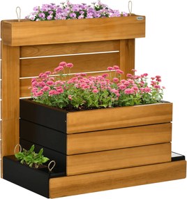 Zvýšený záhon Outsunny, dřevěná květináč s automatickým zavlažovacím systémem, 79,5 x 49,5 x 80 cm | Aosom