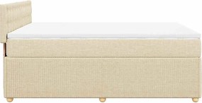 Box spring postel s matrací krémová 160x200 cm textil 3289826