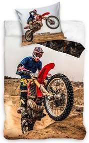 Bavlněné dětské povlečení MOTOCROSS 140x200cm