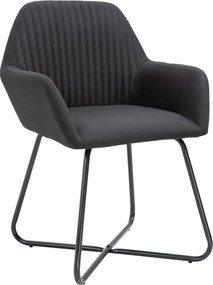 Jídelní židle 2 ks černé textil 249813