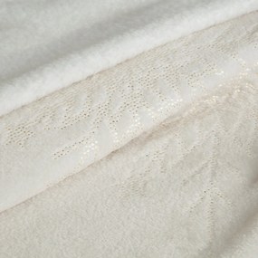EUROFIRANY VÁNOČNÍ FLANELOVÁ DEKA SNOW GOLD 150X200 CM VZOROVANÁ