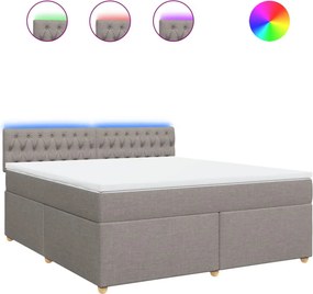 Box spring postel s matrací taupe 180x200 cm textil 3289070